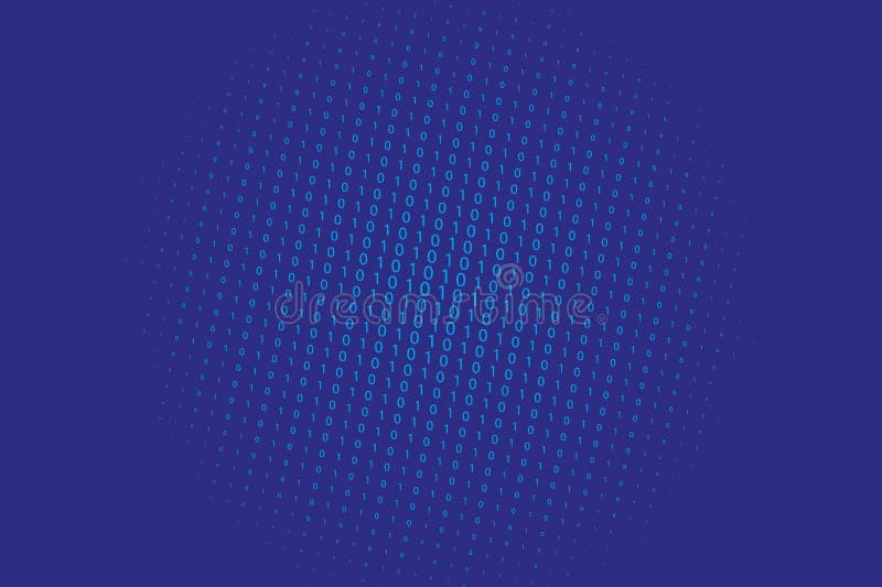 Random Numbers 0 And 1 Background In A Matrix Style Binary Code Pattern Abstract Digital