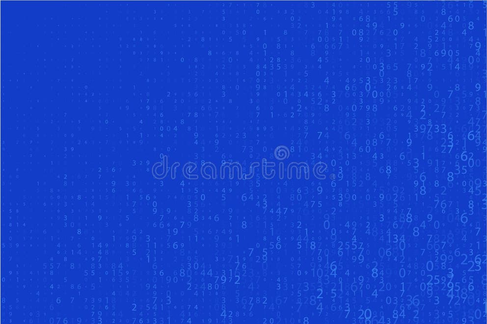 Random Numbers 0 and 1. Background in a Matrix Style. Binary Code ...