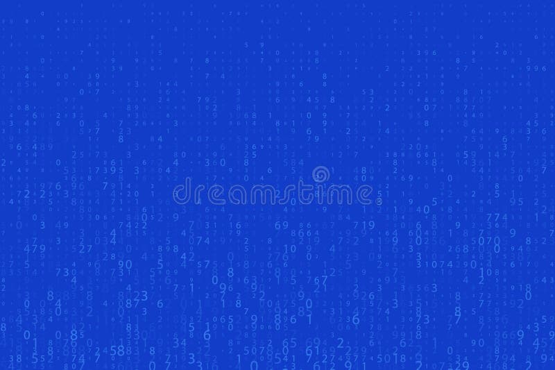 Random Numbers 0 9 Background In A Matrix Style Code Pattern With Digits On Screen Falling