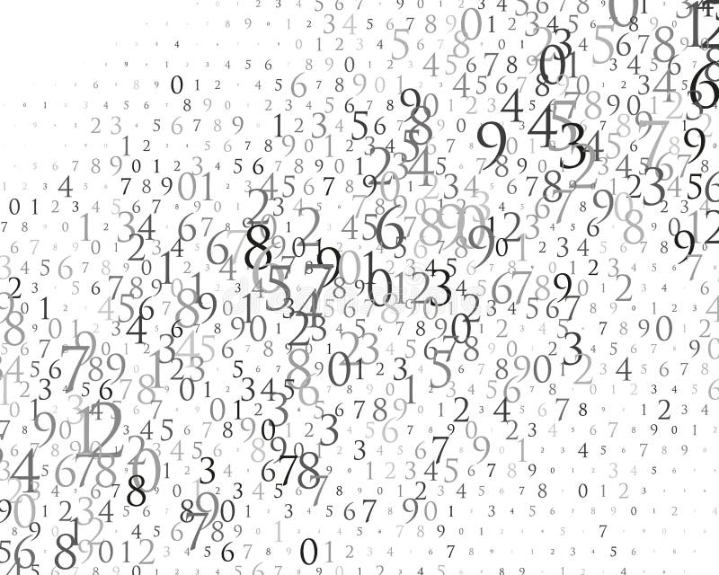Random Numbers 0 and 9. Background in a Matrix Style. Binary Code ...