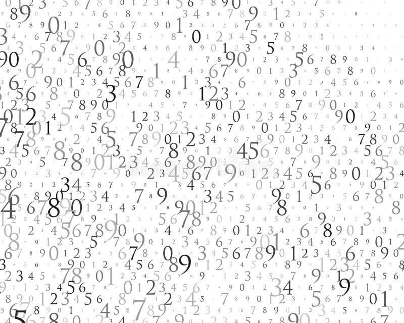 Random Numbers 0 and 9. Background in a Matrix Style. Binary Code ...