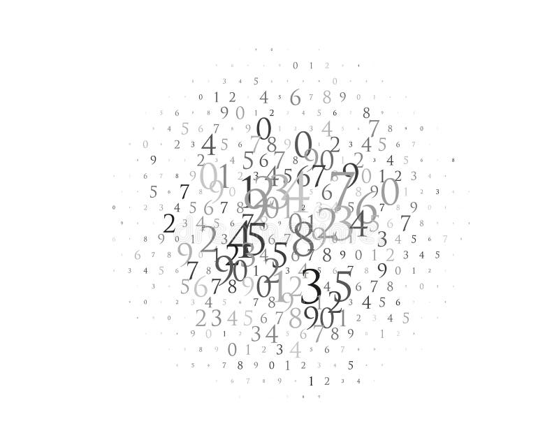 Random Numbers 0 And 9 Background In A Matrix Style Binary Code Pattern With Digits On Screen