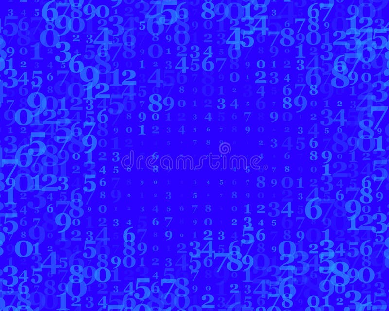 Random Numbers 0 And 9 Background In A Matrix Style Binary Code Pattern With Digits On Screen
