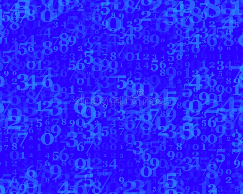 Random Numbers 0 And 9 Background In A Matrix Style Binary Code Pattern With Digits On Screen
