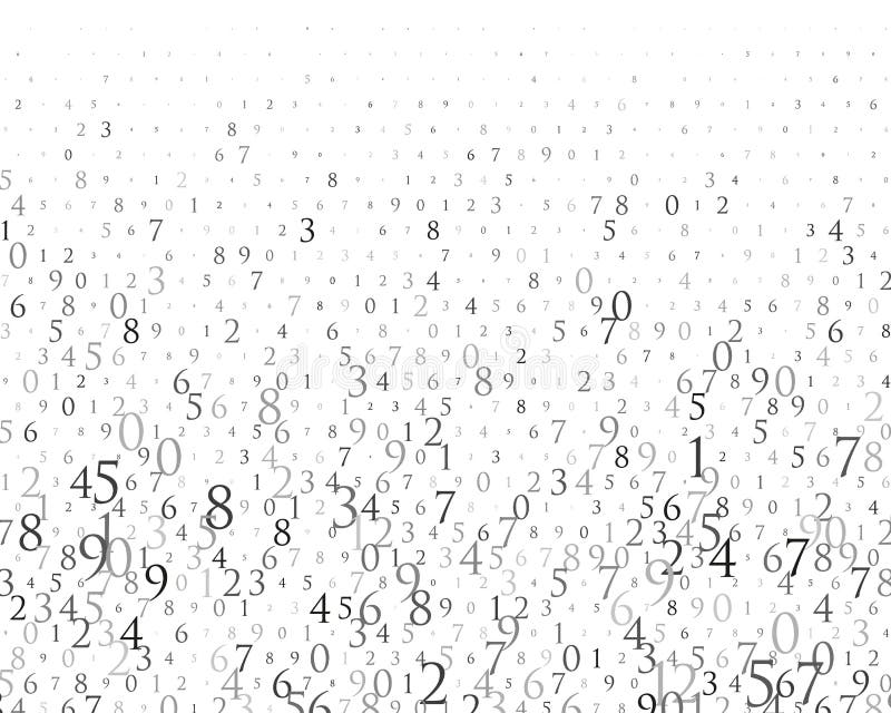 Random Numbers 0 And 1 Background In A Matrix Style Binary Code Pattern Abstract Digital