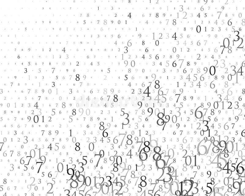 Random Numbers 0 And 1 Background In A Matrix Style Binary Code Pattern Stock Vector