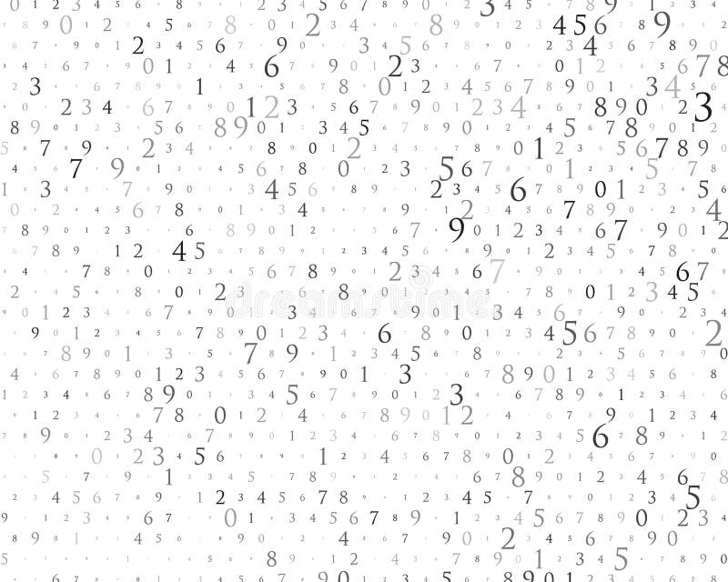 Random Numbers 0 and 9. Background in a Matrix Style. Binary Code ...