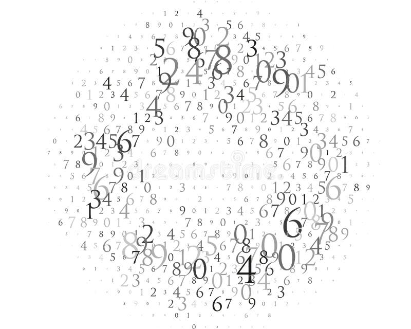Random Numbers 0 and 9. Background in a Matrix Style. Binary Code ...