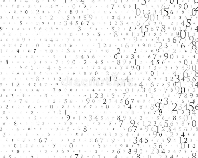 Random Numbers 0 and 9. Background in a Matrix Style. Binary Code ...