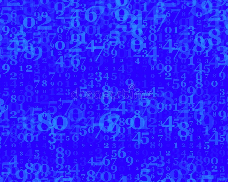 Random Numbers 0 And 9 Background In A Matrix Style Binary Code Pattern With Digits On Screen