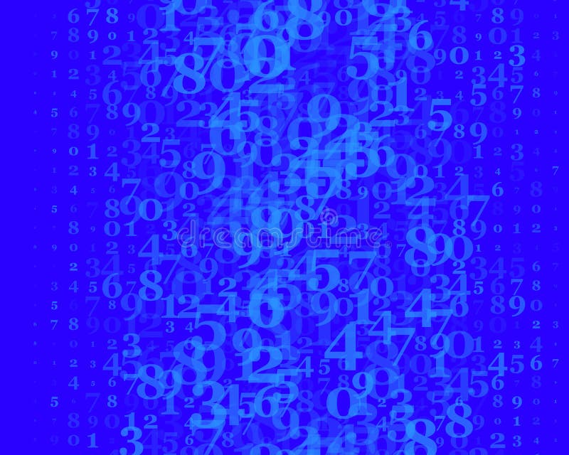 Random Numbers 0 And 9 Background In A Matrix Style Binary Code Pattern With Digits On Screen