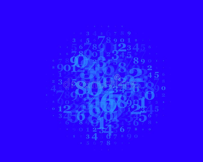 Random Numbers 0 And 9 Background In A Matrix Style Binary Code Pattern With Digits On Screen