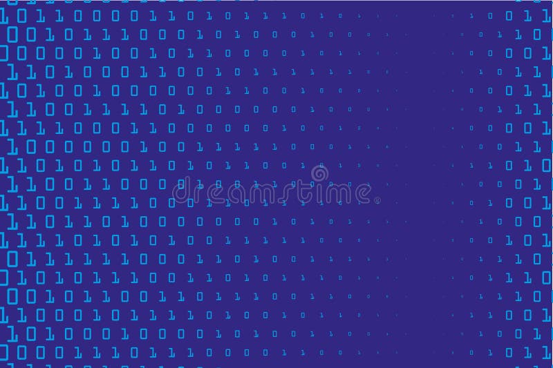 Random Numbers 0 and 1. Background in a Matrix Style Stock Vector - Illustration of information ...