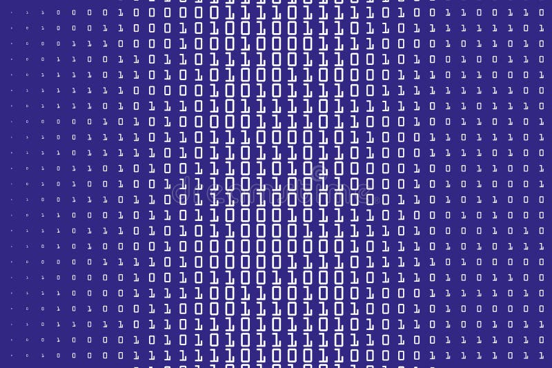 Random Numbers 0 and 1. Background in a Matrix Style Stock Vector ...