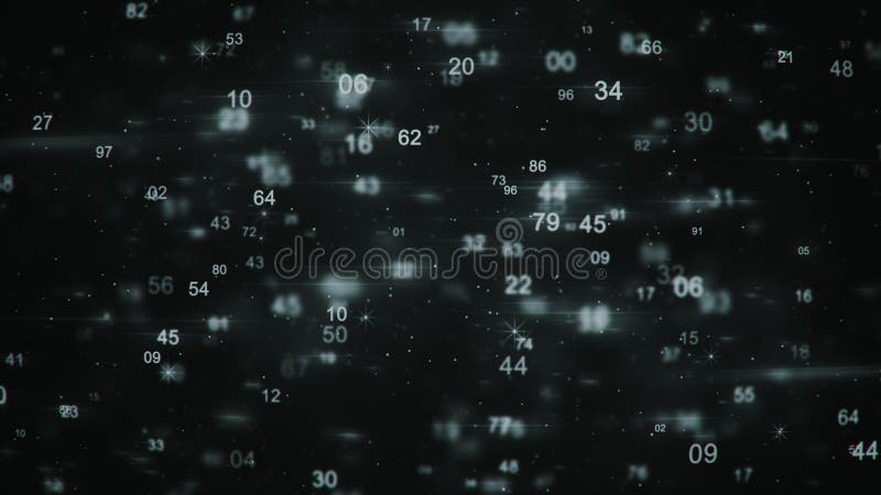 Random Numbers Abstract Digital Technology Rendering Stock Illustration ...