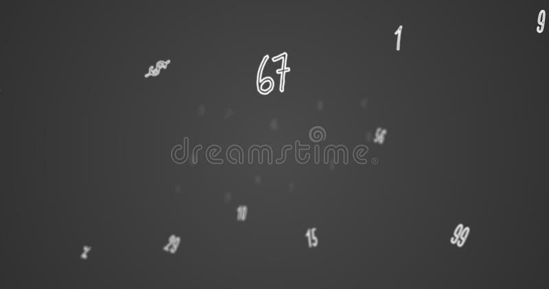 Random Numbers, Figures, and Symbols Floating Away in a Vast Empty ...