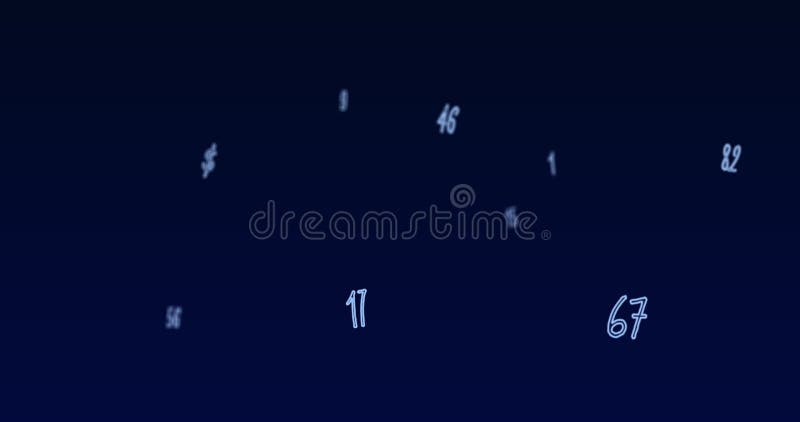 Random Numbers, Figures, and Symbols Floating Away in a Vast Empty ...