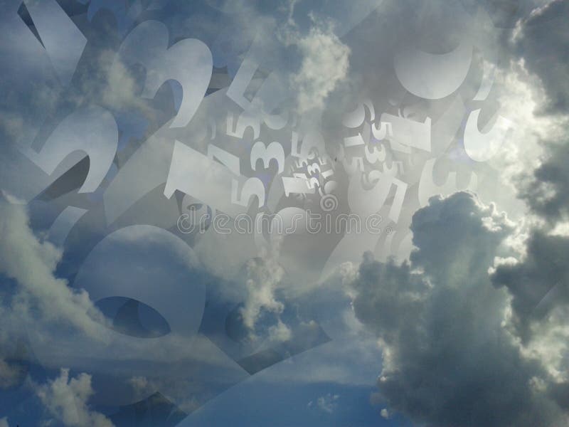 Random Numbers Generated Cloud Background Illustration Stock Photo ...