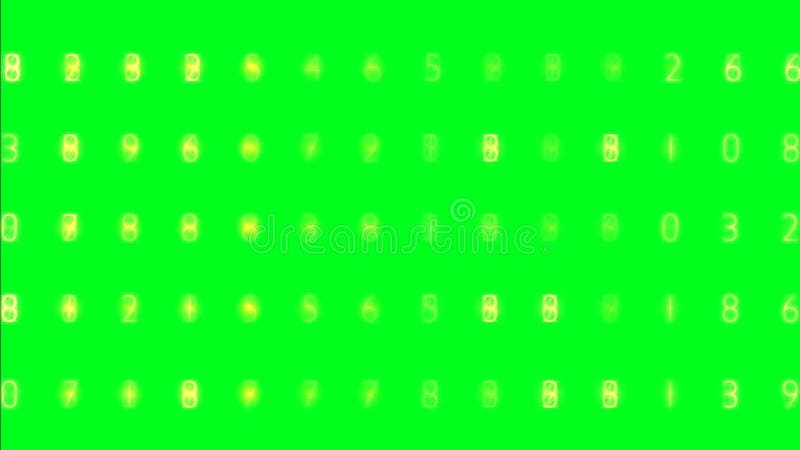 Random Numbers on Green Screen Stock Footage - Video of internet ...
