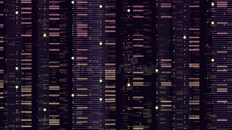 Random Numbers Pattern in Rows on Dark Space Stock Video - Video of ...