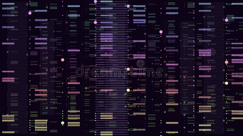 Random Numbers Pattern in Rows on Dark Space Stock Video - Video of ...