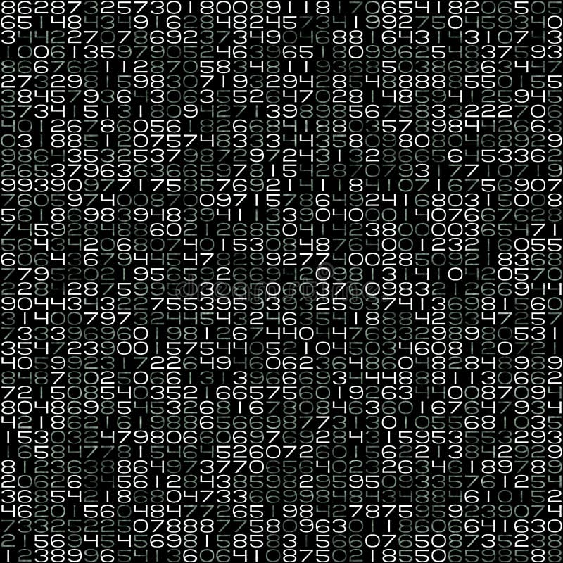 Random Numbers Seamless Pattern Stock Illustration - Illustration of ...