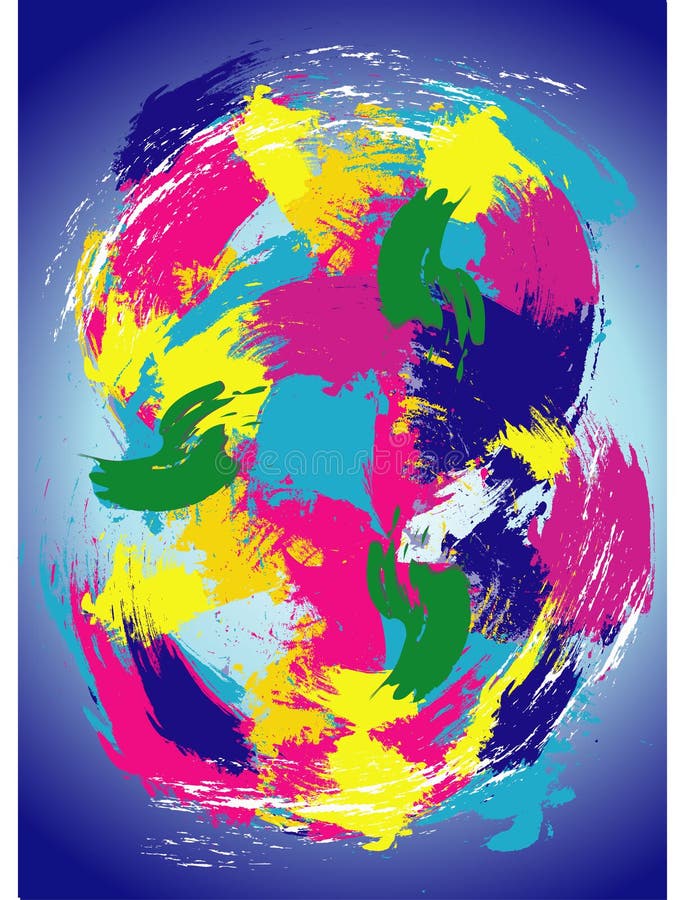 Random Paint Splatter Effect Background Texture With Blue Green Stock ...