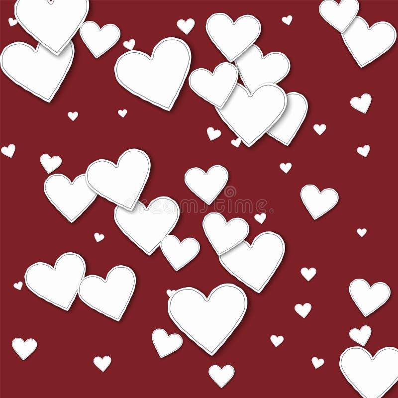 Random paper hearts. stock vector. Illustration of graphic - 93381680