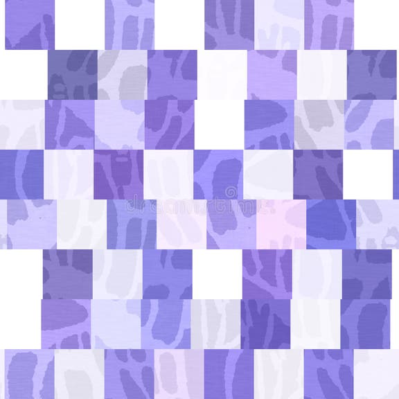 Random Patchwork Purple Mosaic Pixel Grid Seamless Pattern. Modern ...