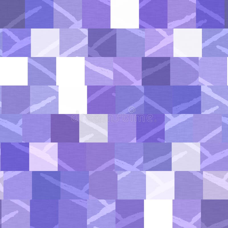 Random Patchwork Purple Mosaic Pixel Grid Seamless Pattern. Modern ...