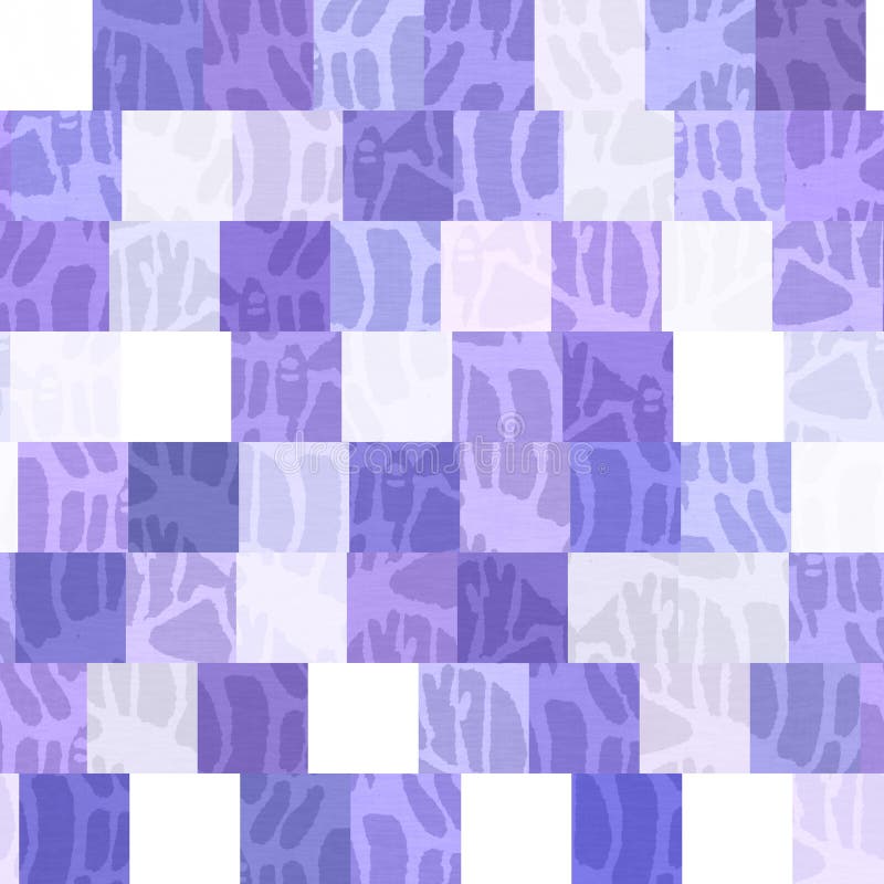 Random Patchwork Purple Mosaic Pixel Grid Seamless Pattern. Modern ...