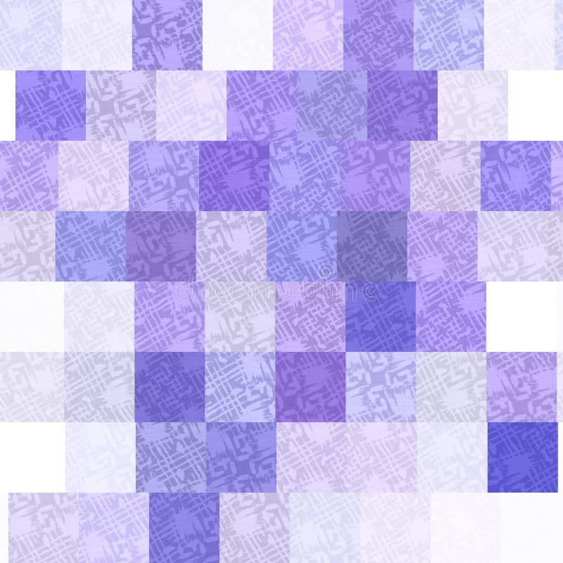 Random Patchwork Purple Mosaic Pixel Grid Seamless Pattern. Modern ...