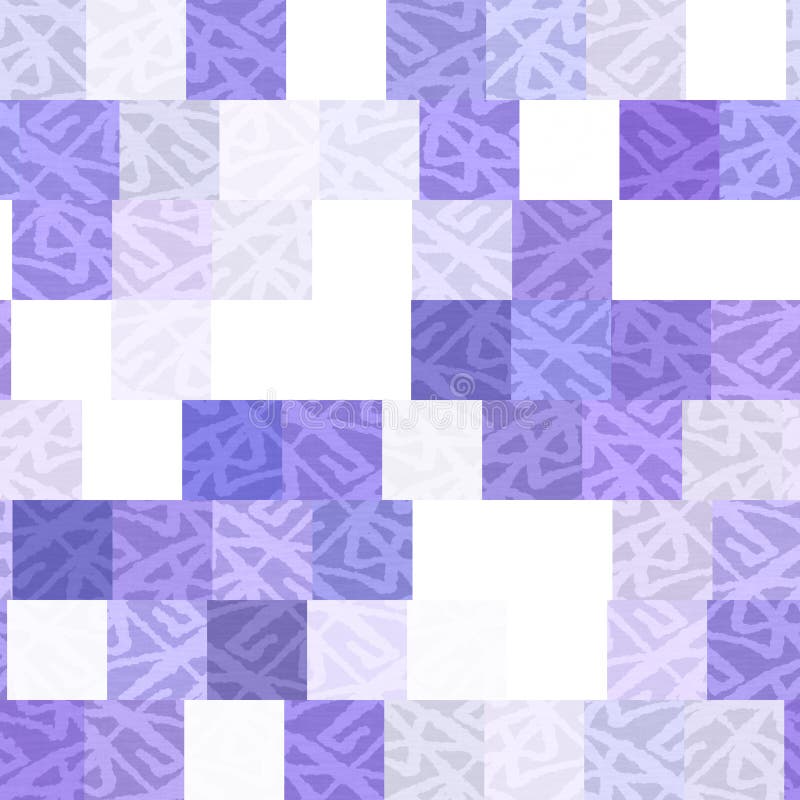 Random Patchwork Purple Mosaic Pixel Grid Seamless Pattern. Modern ...