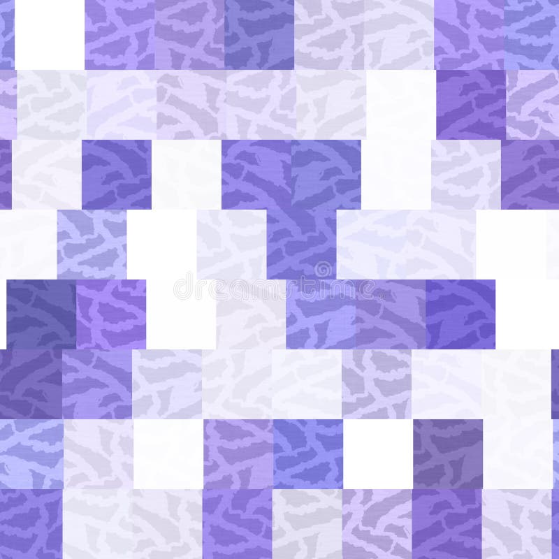 Random Patchwork Purple Mosaic Pixel Grid Seamless Pattern. Modern ...