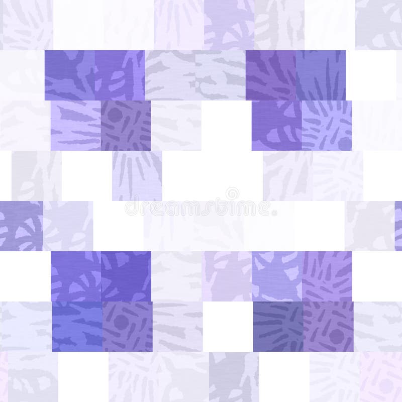 Random Patchwork Purple Mosaic Pixel Grid Seamless Pattern. Modern ...