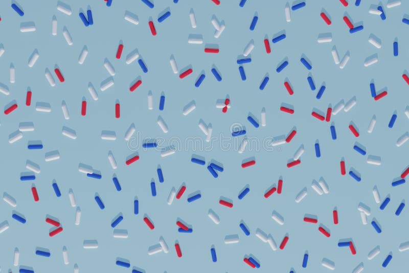 Random Pattern of Colorful Bright Oblong Abstract Confetti on Pastel ...