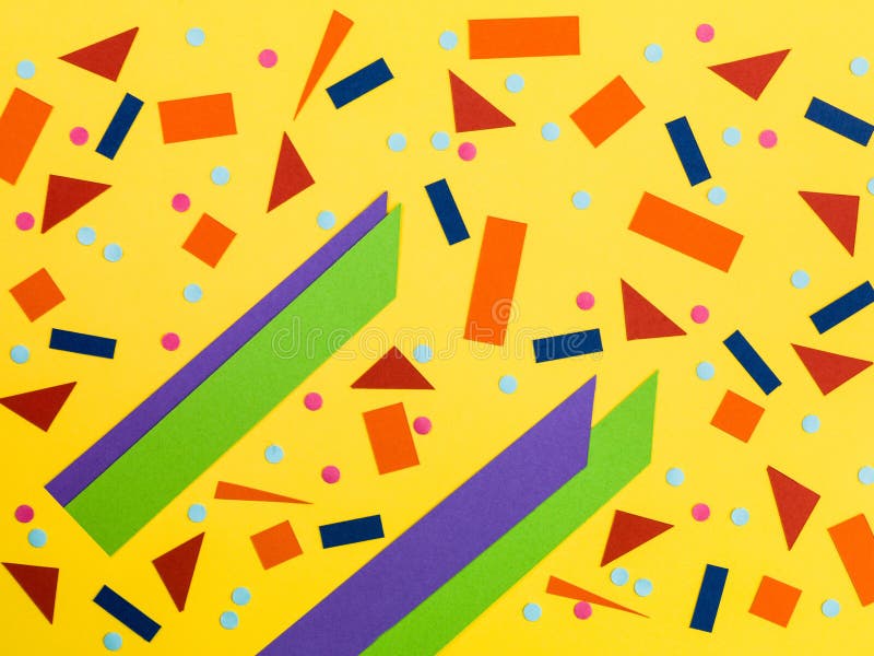 Random Pattern of Bold Colours in Geometric Shapes Stock Illustration ...