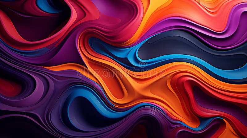 Random Pattern from Mixed Multi-colored Acrylic Paint. Stock ...