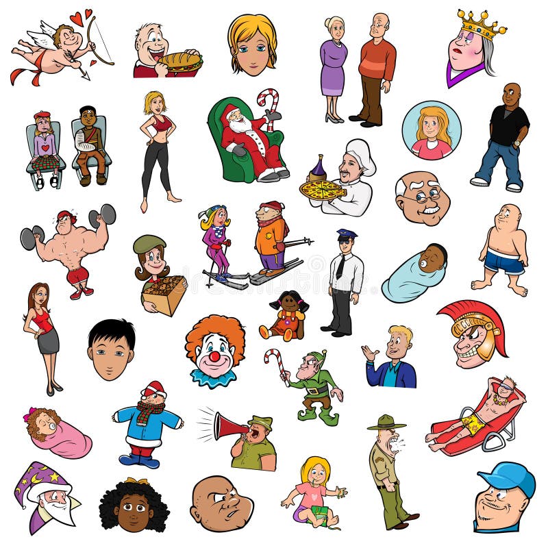 Random people collection stock vector. Illustration of pilot - 170044757