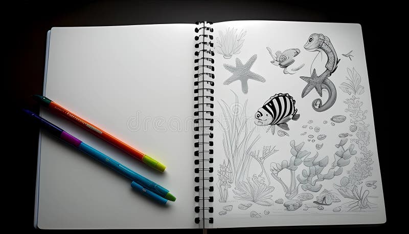 Random Pi Notebook, Made with Generative AI Stock Illustration ...