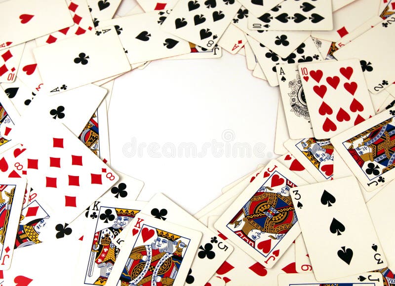 Random Playing Cards Together Forming a Background Stock Image - Image ...