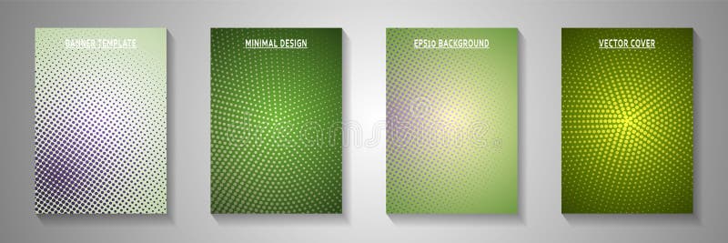 Random Point Faded Screen Tone Cover Templates Vector Batch. Industrial ...