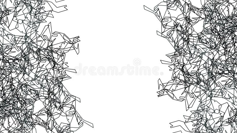 Random Polygon Line. Complex Techno-structure Illusion Abstract ...