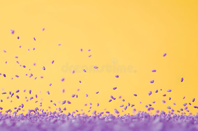 Random Purple Textured Dots on a Yellow Background Creating a Playful ...