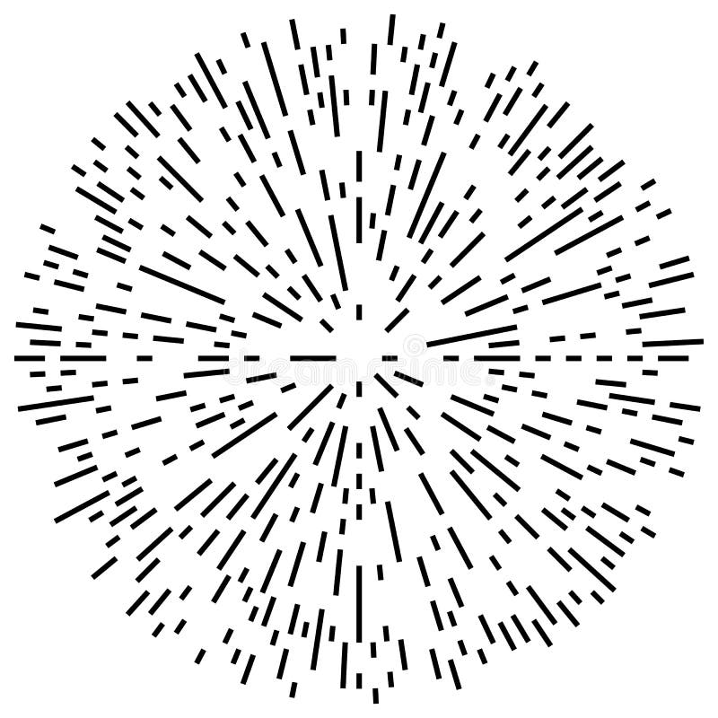 Random Radial Lines Explosion Effect. Radiating Stripes Circular Stock ...