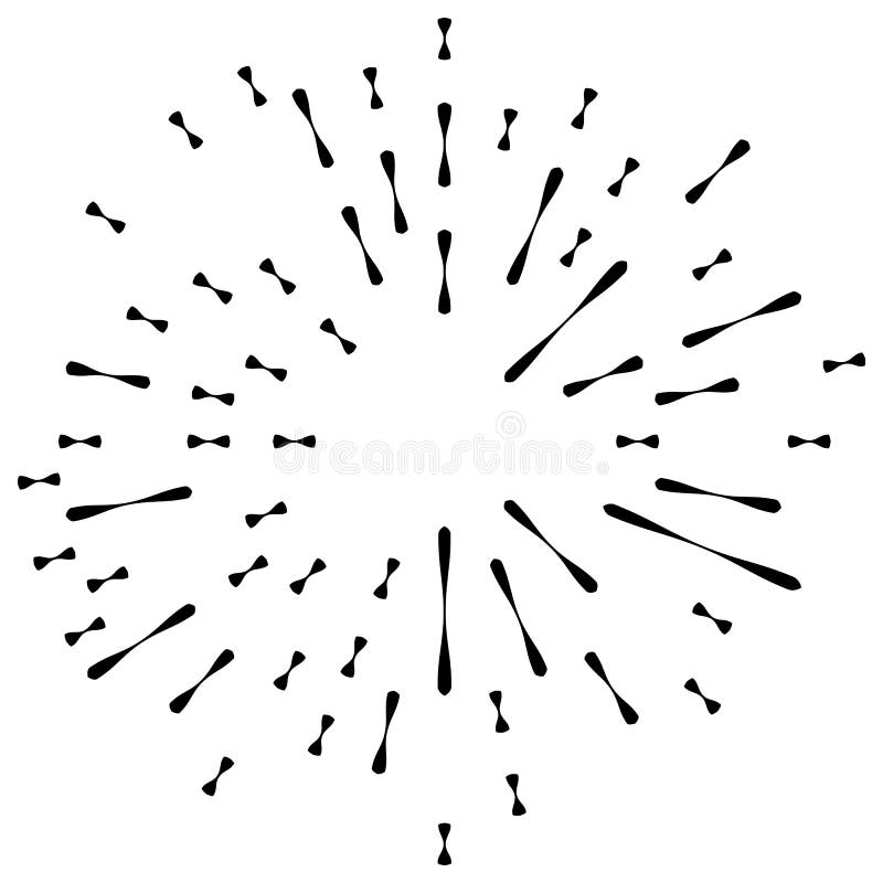 Random Radial Lines Explosion Effect. Radiating Stripes Circular Stock ...