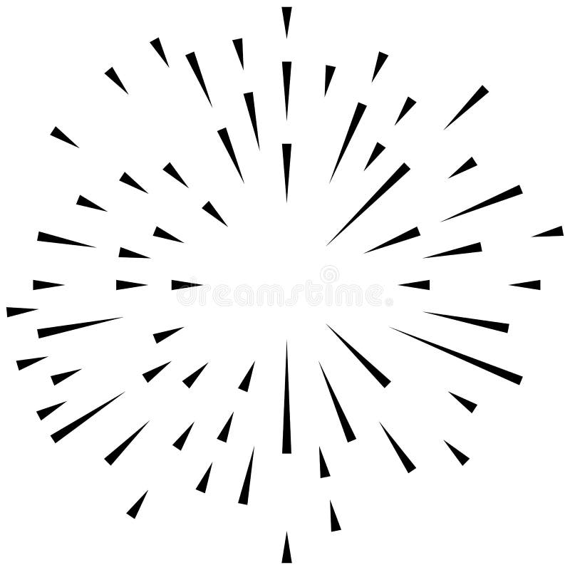 Random Radial Lines Explosion Effect. Radiating Stripes Circular Stock ...