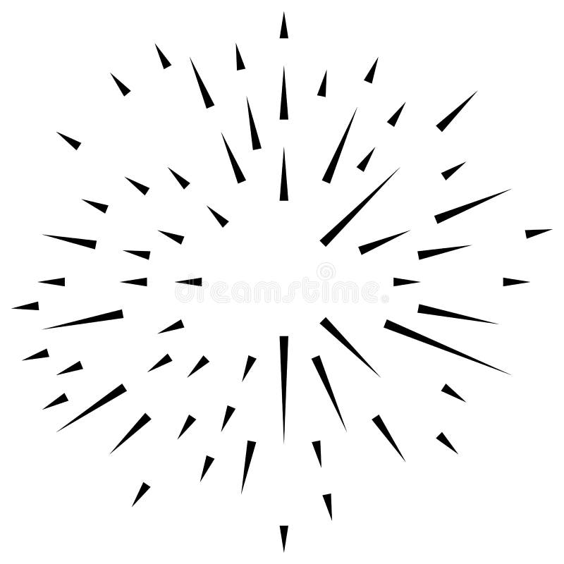 Random Radial Lines Explosion Effect. Radiating Stripes Circular Stock ...