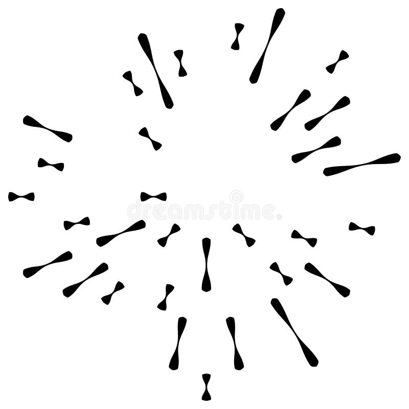 Random Radial Lines Explosion Effect. Radiating Stripes Circular Stock ...