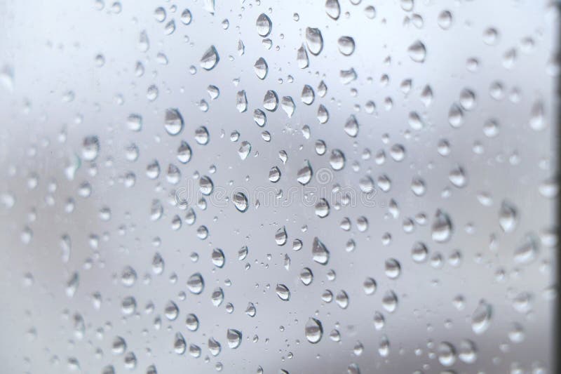 Random Raindrop Transparent on the Glass Window after Rainy Day Stock ...